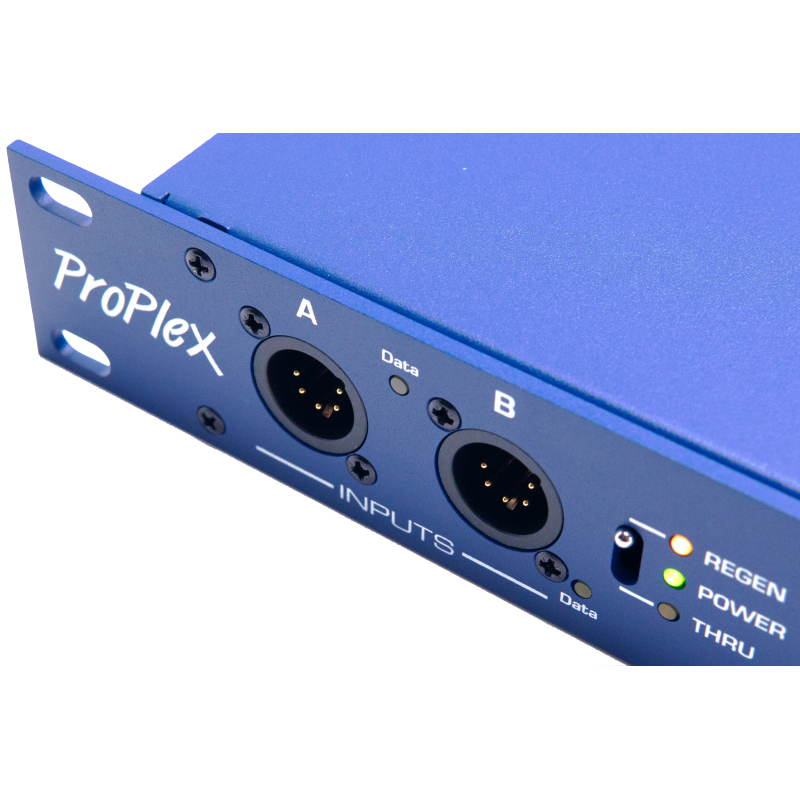 DMX OPTO-SPLITTER 2»8 XLR3 Rack Mount | bleu