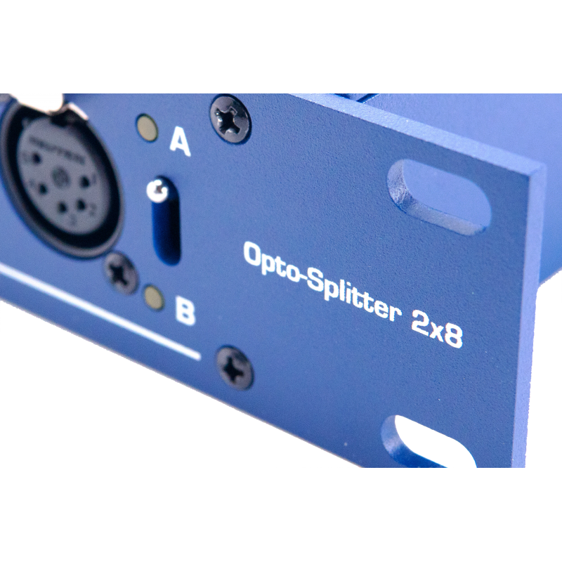 DMX OPTO-SPLITTER 2»8 XLR3 Rack Mount | bleu