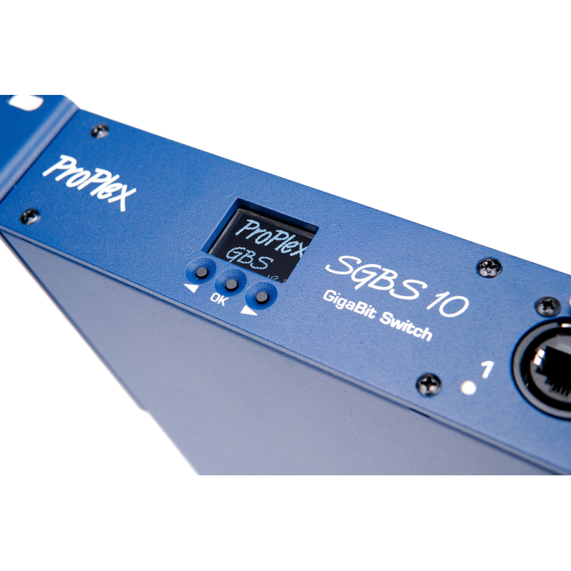 Simple GBS 10-port SWITCH etherCON POE | blau