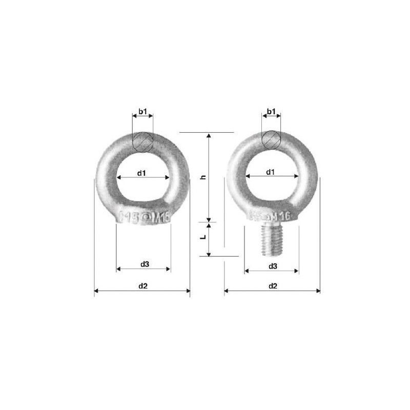 Ringschraube DIN 580/M8, 140kg | verzinkt