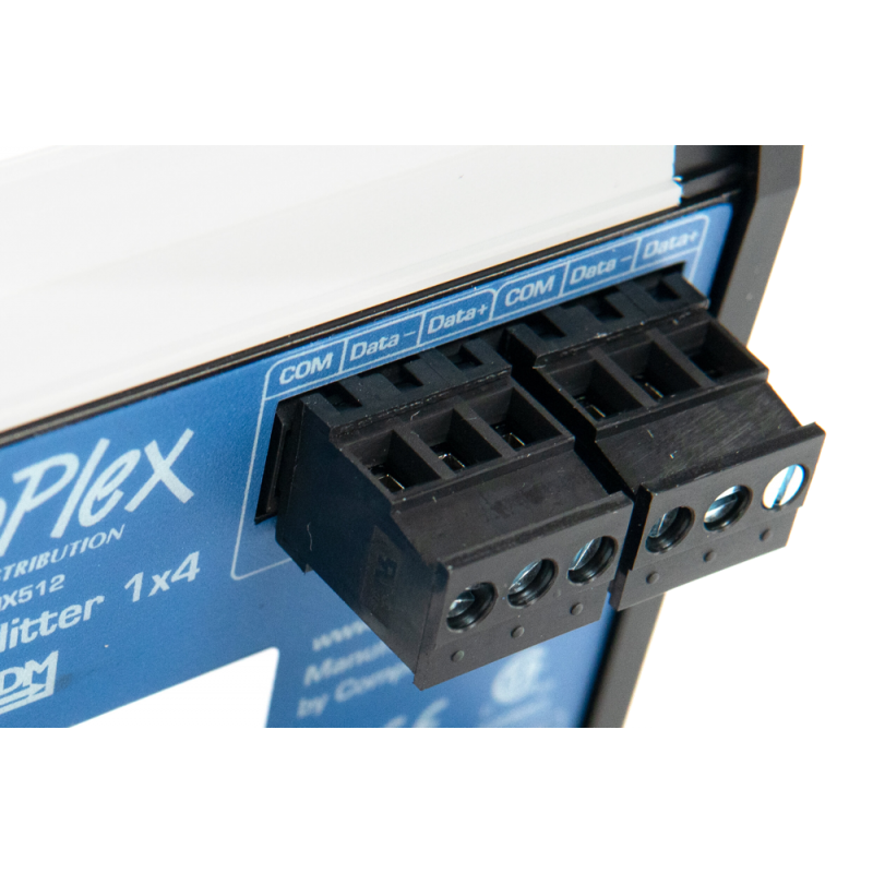 DMX-Opto-Splitter 1x4 DIN Rail | bleu