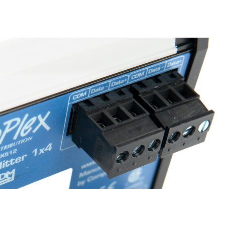 DMX-Opto-Splitter 1x4 DIN Rail | bleu